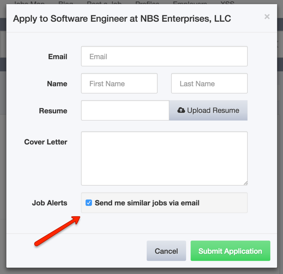 New Feature: Job Alert Sign up on Job Application Form – JobBoard.io