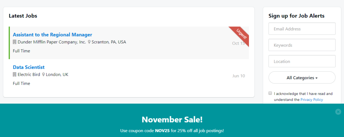 New Feature: Site Notifications – JobBoard.io